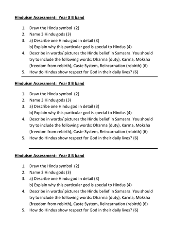 Hinduism lesson set ideal for KS2 or KS3 | Teaching Resources