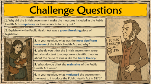 Public Health Act 1875 - Medicine in Britain - GCSE History Edexcel ...