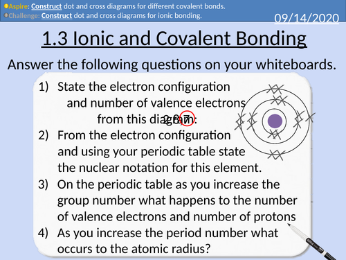 OCR Applied Science: 1.3 Ionic and Covalent Bonding | Teaching Resources