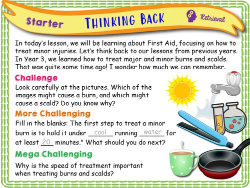 First Aid Primary PSHE | Teaching Resources