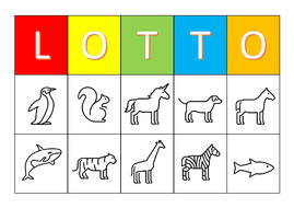 Lotto Animal Board Game | Teaching Resources