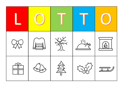 Lotto Christmas Game | Teaching Resources