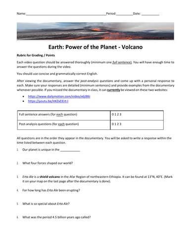 Earth - The Power of the Planet: Volcano (BBC Earth) Video Guide ...