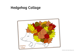 Autumn Hedgehog Collage Activity | Teaching Resources