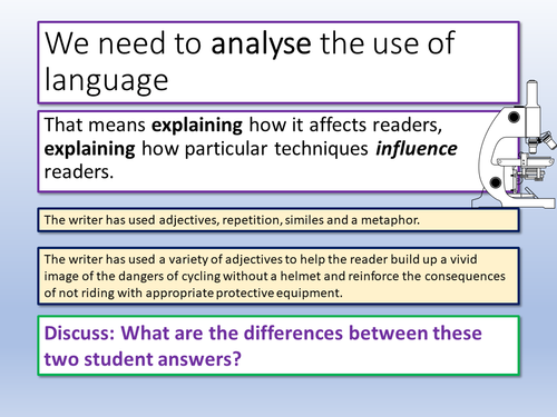 English Language Paper 2 Section A | Teaching Resources