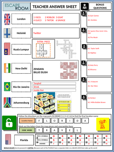 End of Term KS2 Escape Room | Teaching Resources
