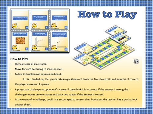 Plant Anatomy Life Cycle and Photosynthesis 54 Question Board Game KS3 ...