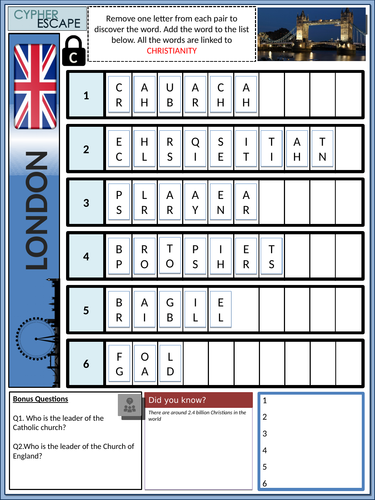 Christianity RE Escape Room | Teaching Resources