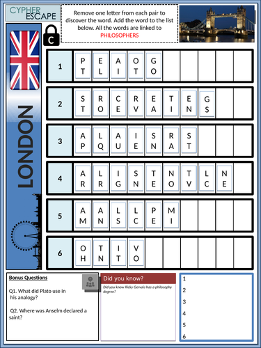 Philosophy Escape Room | Teaching Resources