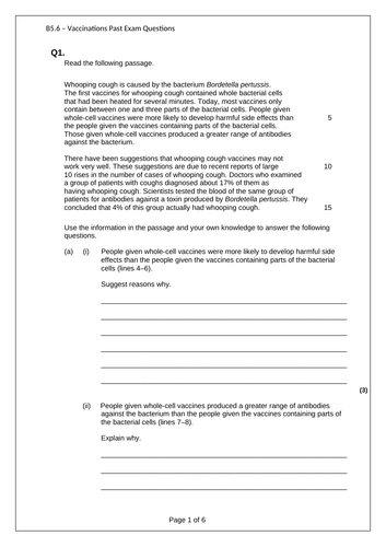 B5.6 Vaccination AQA A-level | Teaching Resources B5.6 Vaccination AQA A-level | Teaching Resources