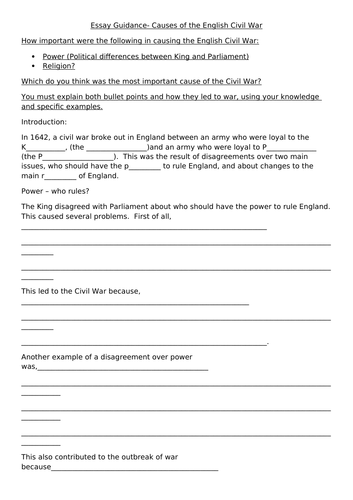 Causes of the English Civil War | Teaching Resources
