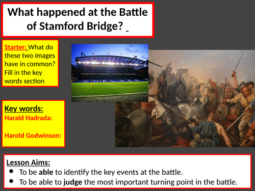 Battle of Stamford Bridge | Teaching Resources