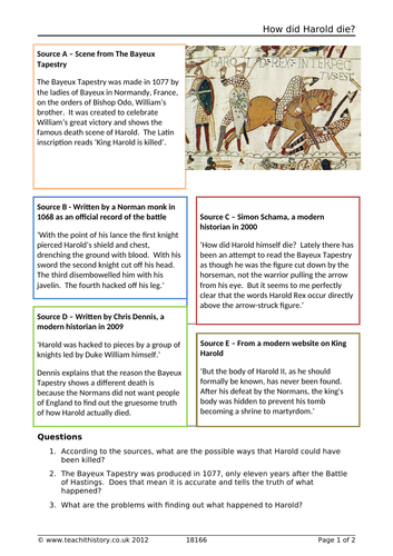 Battle of Hastings | Teaching Resources
