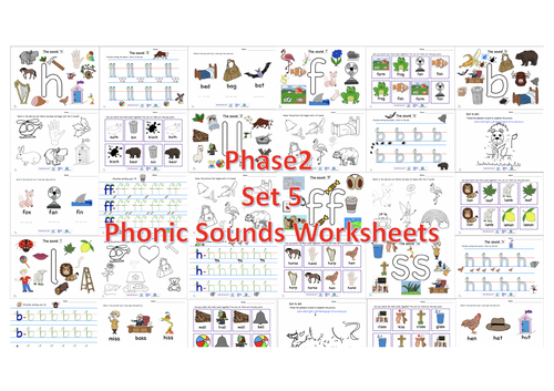 Phase 2 Set 5 Phonic Sounds Worksheets | Teaching Resources