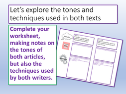 English Language Paper 2 Comparing | Teaching Resources