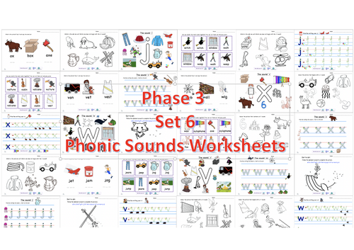 Phase 3 Set 6 Phonic Sounds Worksheets | Teaching Resources