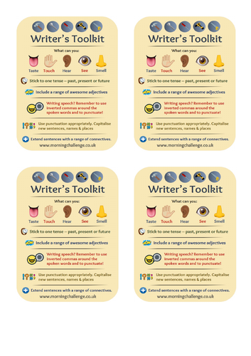Writer's Toolkit Print-Out | Teaching Resources