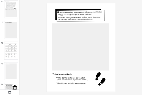 Spooky Halloween Creative Writing DIGITAL GOOGLE CLASSROOM Resource (9 ...