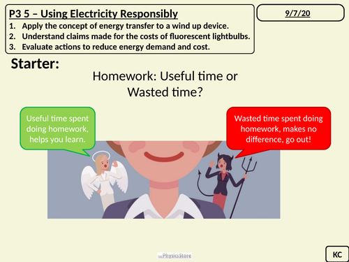 KS3 Physics AQA P3 Energy - Energy Costs and Energy Transfers 9 ...