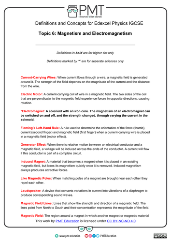 Edexcel IGCSE Physics Definitions | Teaching Resources Edexcel IGCSE Physics Definitions | Teaching Resources