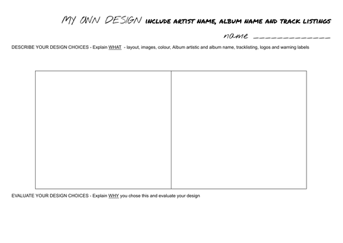 ALBUM COVER | GRAPHIC DESIGN | Design & Making Skills | 4 Lesson Mini ...