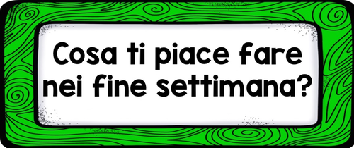 ITALIAN SPEAKING PRACTICE CARDS #1 | Teaching Resources