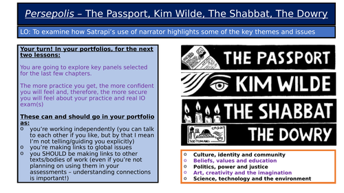Persepolis Book One - Entire SoW and resources for independent analysis ...