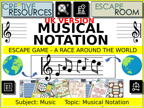 Musical Notation Escape Room | Teaching Resources