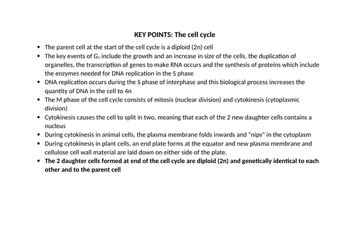 The cell cycle (OCR A-level Biology A) | Teaching Resources