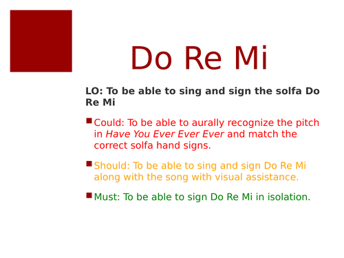 Solfa - Do Re Mi Lesson | Teaching Resources