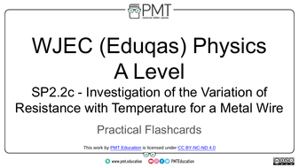 WJEC Eduqas A-level Physics Practical Flashcards | Teaching Resources
