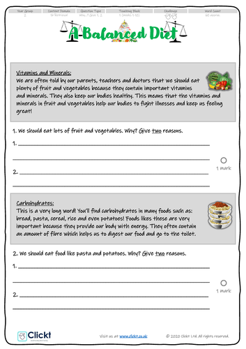 Year 2 Reading Comprehension (NON-FICTION): Science: Animals, including ...