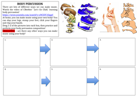 Body Percussion Worksheet - From Home | Teaching Resources