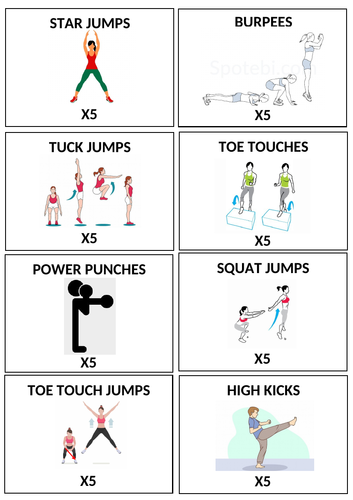 EXERCISE TASK CARDS | Teaching Resources