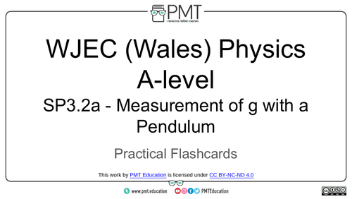 WJEC Wales A-level Physics Practical Flashcards | Teaching Resources