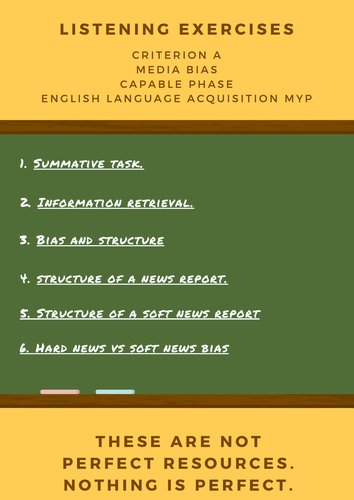 MYP - Language Acquisition - Criterion A (listening) - Media Bias ...