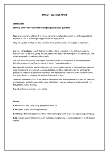 BTEC Applied Psychology Unit 2 LAA,B, C and D student guides | Teaching ...
