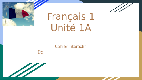 Virtual notebooks for French 1 | Teaching Resources