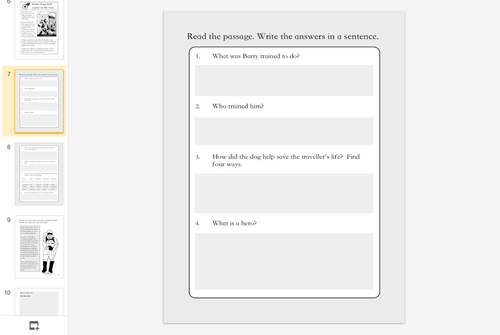 Dogs: Digital Reading Comprehension Activity (6-9 years) | Teaching ...