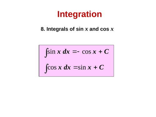 Calculus - Integration | Teaching Resources