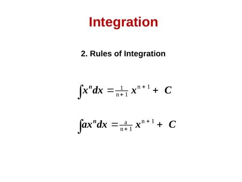 Calculus - Integration | Teaching Resources