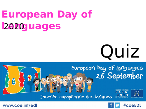 EDL 2020 European Day of Languages | Teaching Resources