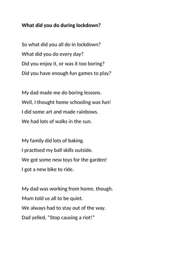 Poems for Children of the Coronavirus Era | Teaching Resources
