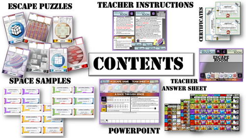 Space Escape Room - Physics Science | Teaching Resources