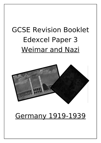 Weimar and Nazi Germany Revision Booklet | Teaching Resources
