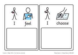 I feel I need/I feel I choose widgit symbols | Teaching Resources