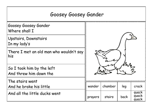 Nursery Rhymes Missing Words Set 2 | Teaching Resources