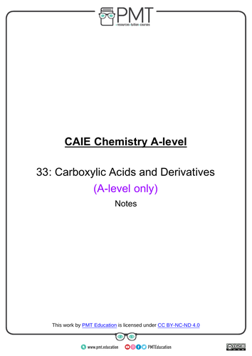 CAIE A-level Chemistry Detailed Notes | Teaching Resources