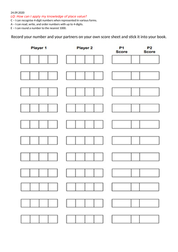 Year 4 Place Value | Teaching Resources