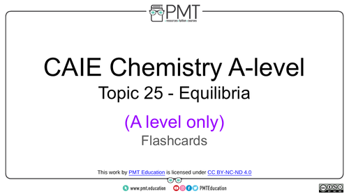 CAIE A-level Chemistry Flashcards | Teaching Resources
